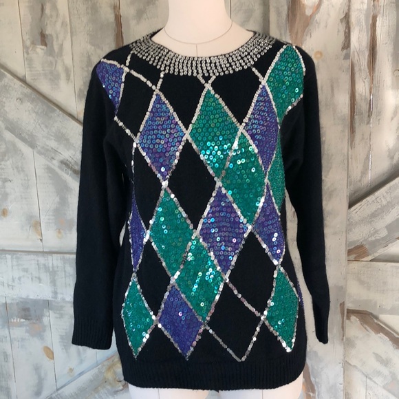 I.B Diffusion | Sweaters | Ib Diffusion Silk Angora Sequin Beaded ...